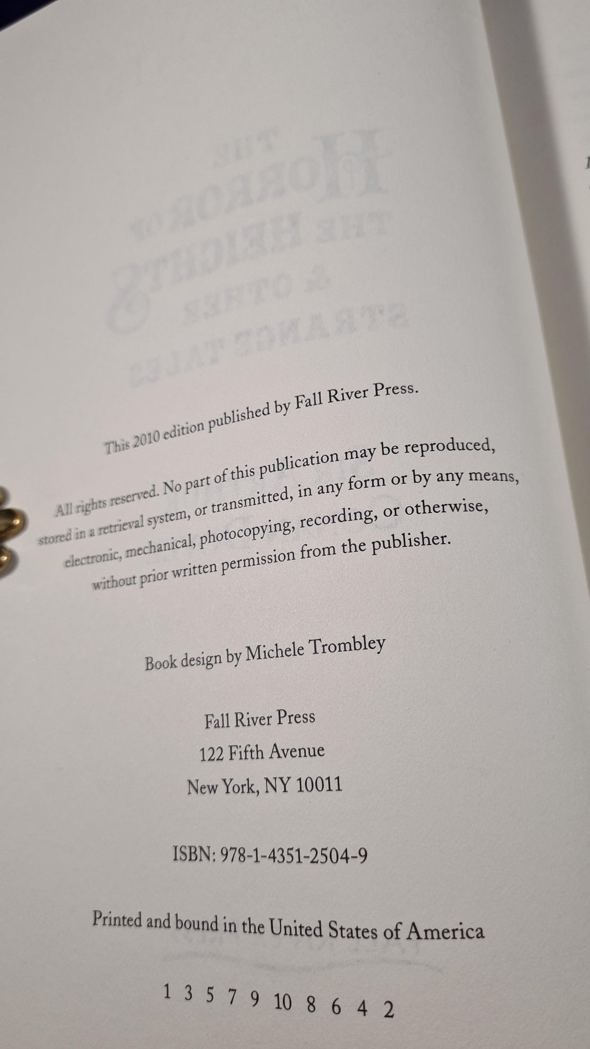 Arthur Conan Doyle - The Horror of The Heights, Fall River Press, 2010 ...