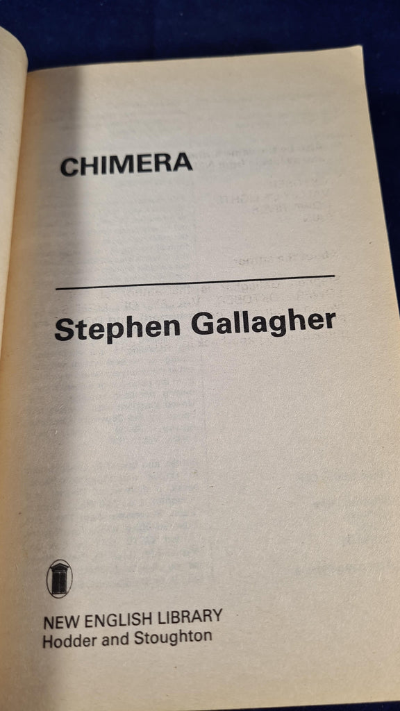 Stephen Gallagher - Chimera, New English, 1991, Paperbacks – Richard ...