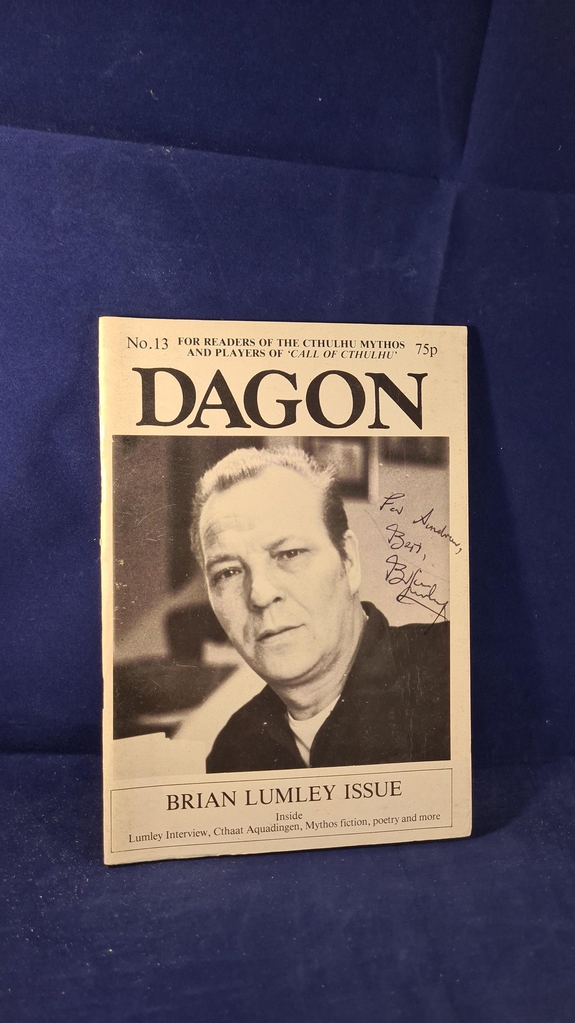 Dagon Number 13 June-September 1986, Brian Lumley Issue & Signed ...