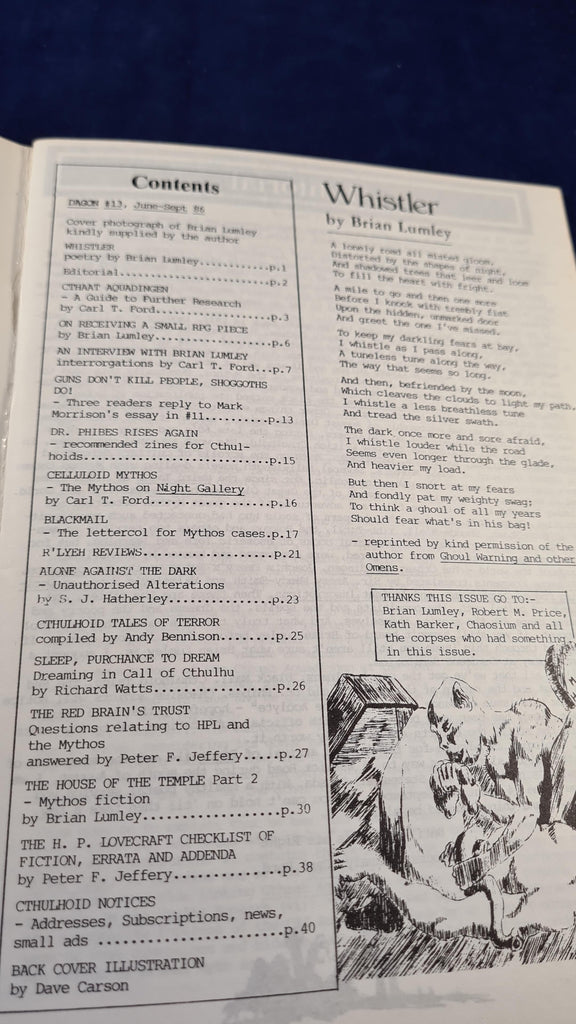 Dagon Number 13 June-September 1986, Brian Lumley Issue & Signed ...