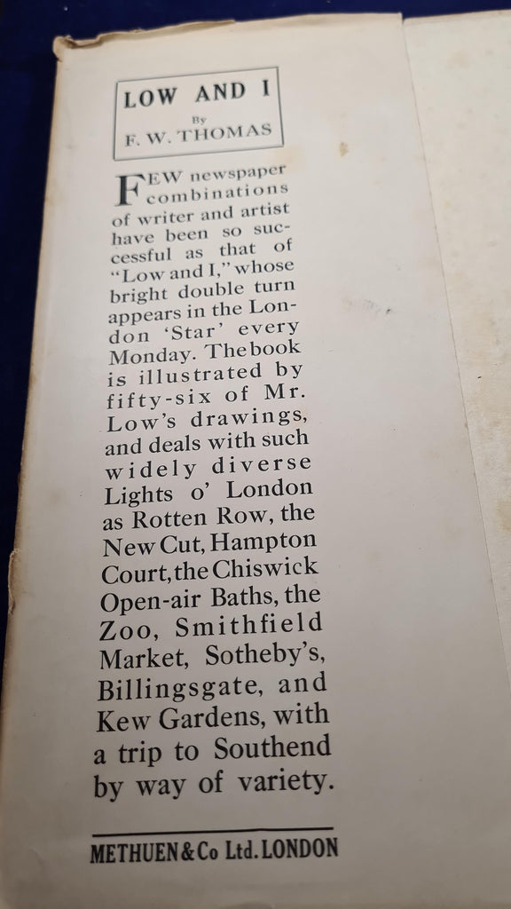 F W Thomas - Low and I, Methuen & Co, 1923, Signed – Richard Dalby's ...