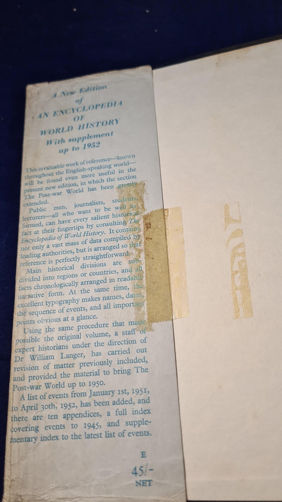 William L Langer - An Encyclopedia of World History, George G Harrap ...