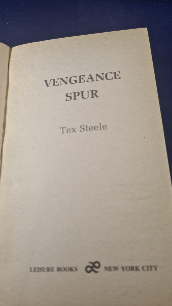 Tex Steele - Vengeance Spur, Leisure Books, 1968, Paperbacks – Richard ...