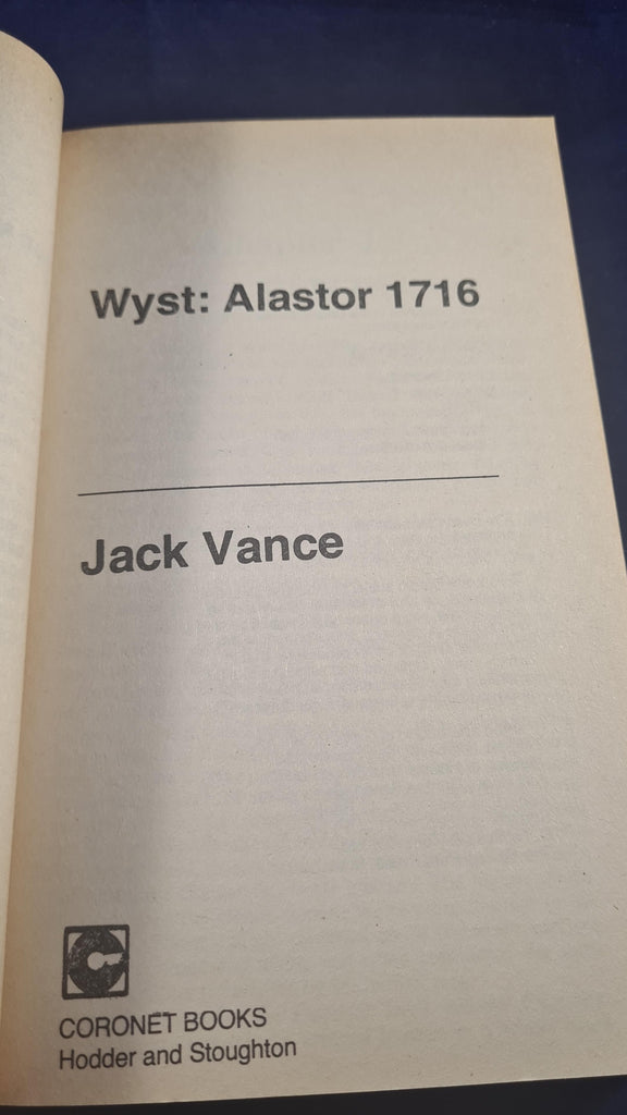 Jack Vance - Wyst: Alastor 1716, Coronet Books, 1980, Paperbacks ...
