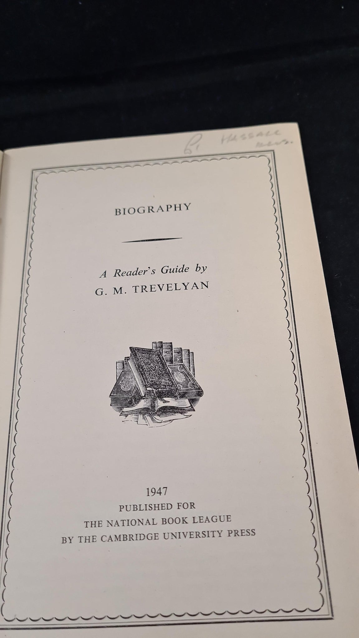 G M Trevelyan - Biography, National Book League, 1947 – Richard Dalby's ...