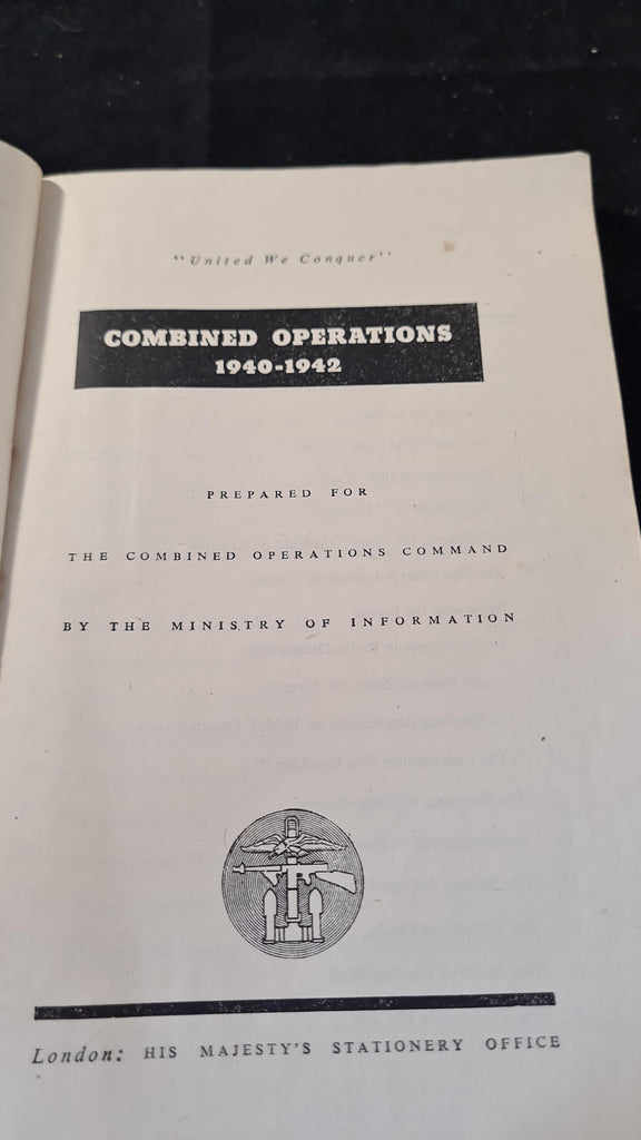 Combined Operations 1940-1942 by Ministry of Information 1943, Paperba ...