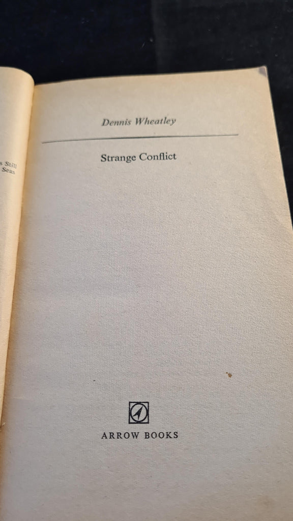 Dennis Wheatley - Strange Conflict, Arrow Books, 1969, Paperbacks ...