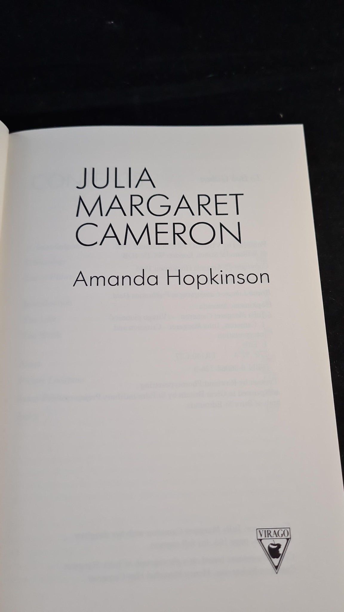 Amanda Hopkinson - Julia Margaret Cameron, Virago, 1986, Paperbacks ...