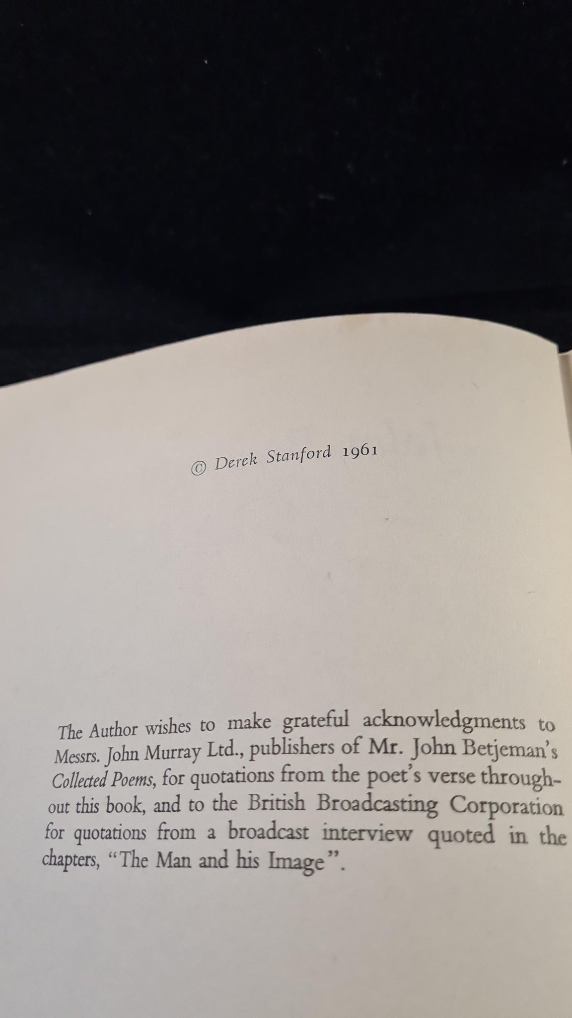 Derek Stanford - John Betjeman, Neville Spearman, 1961 – Richard Dalby ...