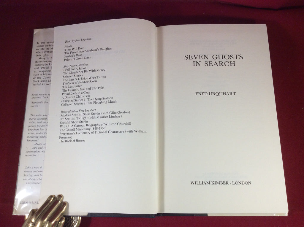 Fred Urquhart, Seven Ghosts in Search, William Kimber, 1983, First Edi ...